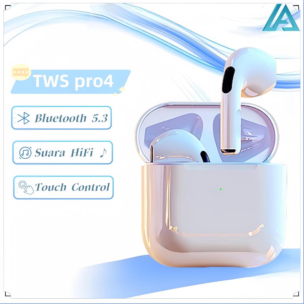 Jual Headset Bluetooth Nirkabel TWS pro4 Mini Compact Hi-Fi HIFI dengan ...