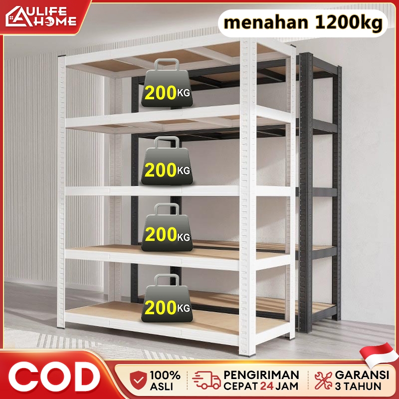 Jual Rak Besi Siku 5 Susun Rak Penyimpanan 6 Tingkat Rak Gudang ...