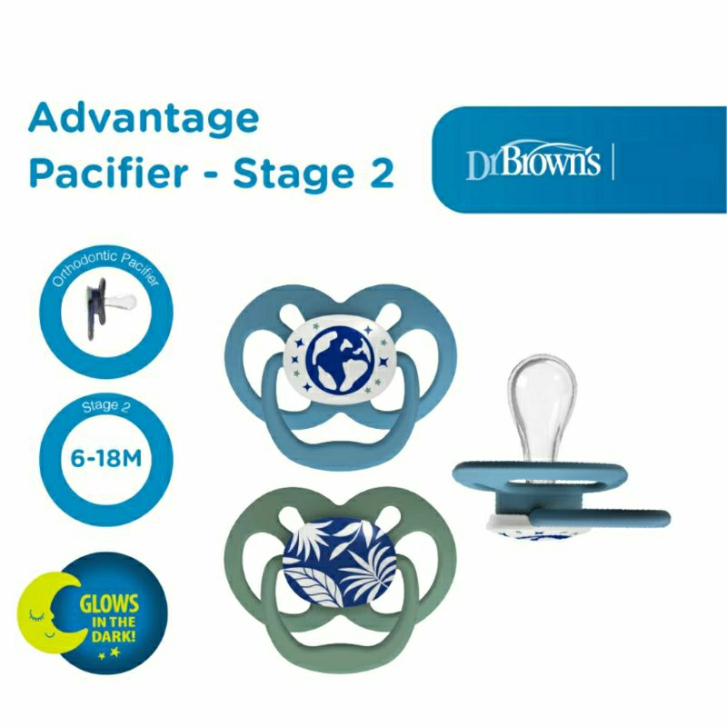 Jual Dr Brown's Advantage Pacifier (NEW GLOW IN THE DARK) | Shopee ...