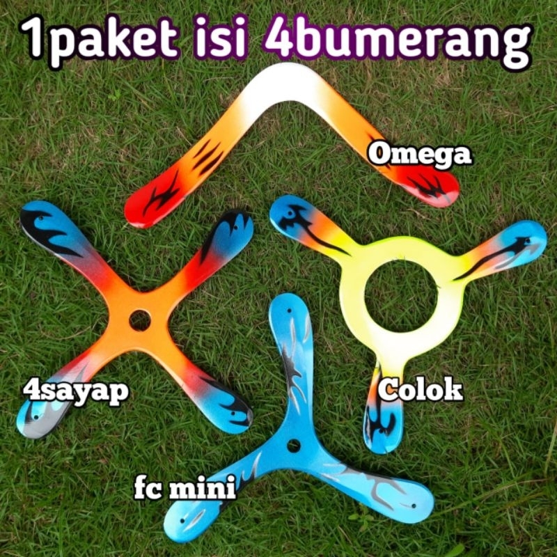 Jual bumerang 1 paket isi 4 boomerang outdoor | Shopee Indonesia