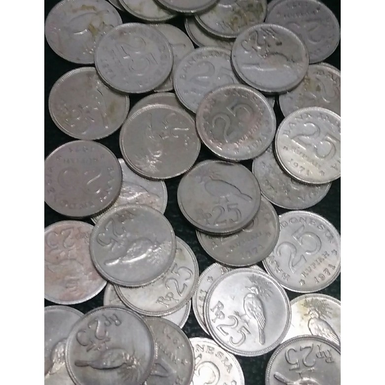 Jual Koleksi Kolektor Cinderamata Uang Kuno Koin Lama Logam Rp 25 Rupiah 1971 Burung Merpati ...
