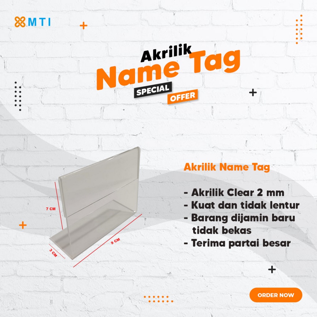 Jual AKRILIK NAMA /AKRILIK STAND/NAME TAG/PAPAN NAMA AKRILIK/AKRILIK ...