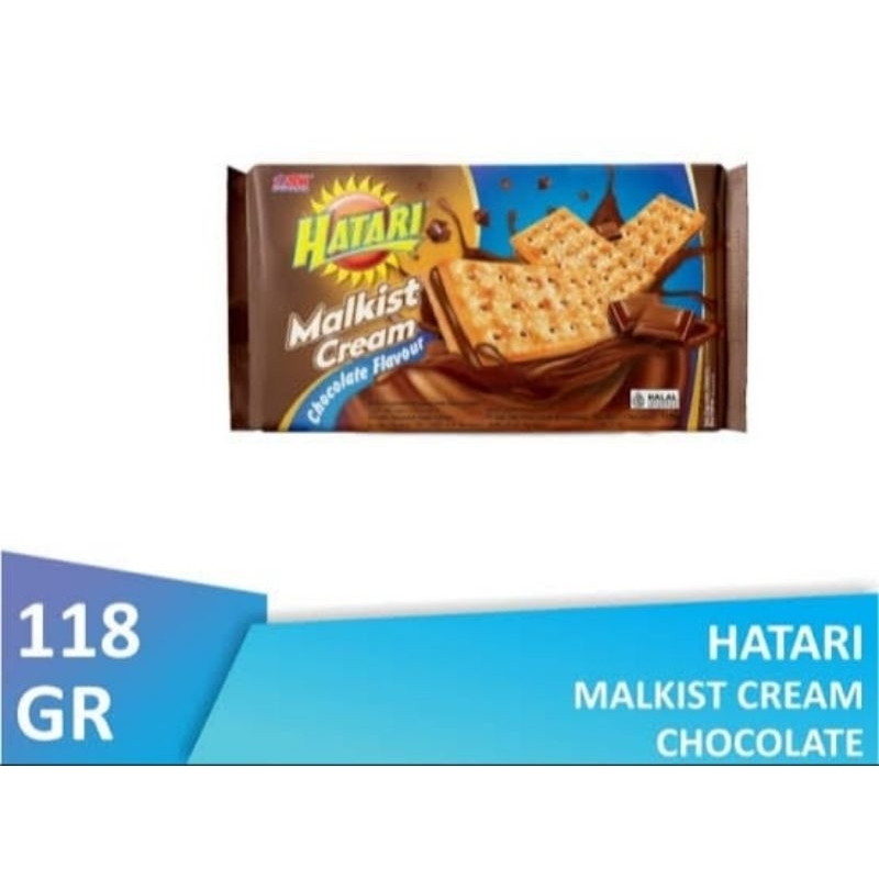 Jual biskuit hatari malkist cream coklat kemasan 118gram | Shopee Indonesia
