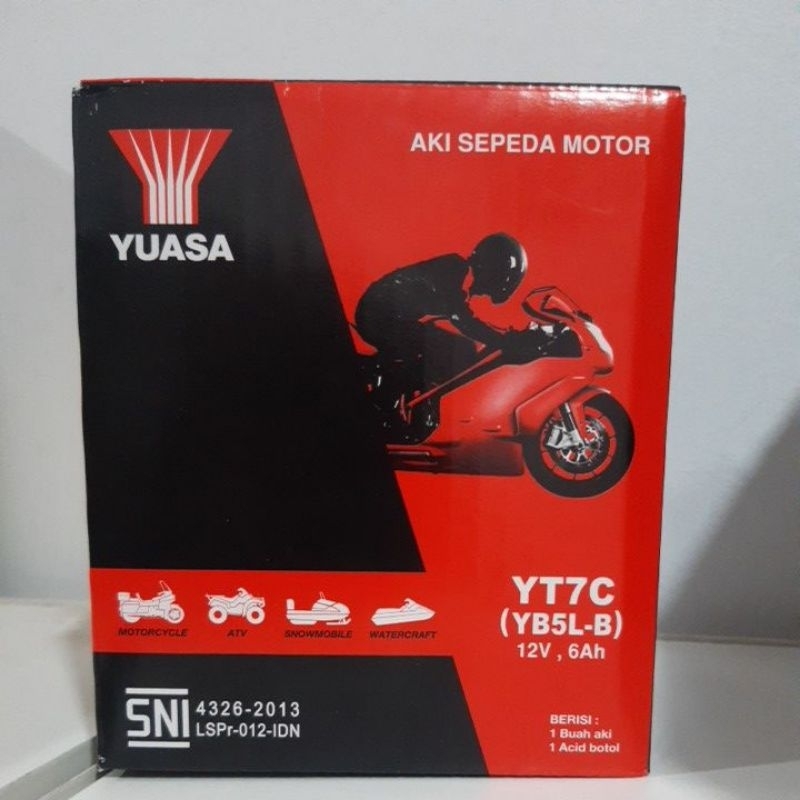 Jual Aki Motor Yamaha Mio Sporty, Honda Supra Yuasa YT7C Aki Kering | Shopee Indonesia