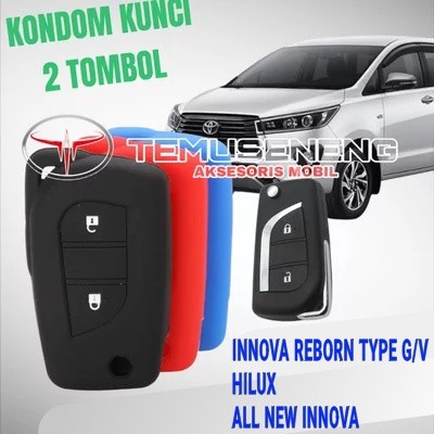Jual SARUNG KUNCI MOBIL COVER REMOT HILUX ALL NEW INNOVA 2016 2 TOMBOL ...