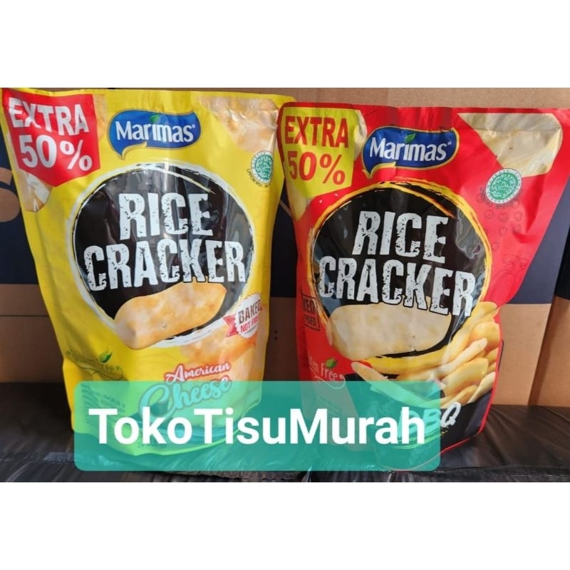 Jual PROMO Marimas Rice Cracker extra 50% BBQ, Cheese | Shopee Indonesia