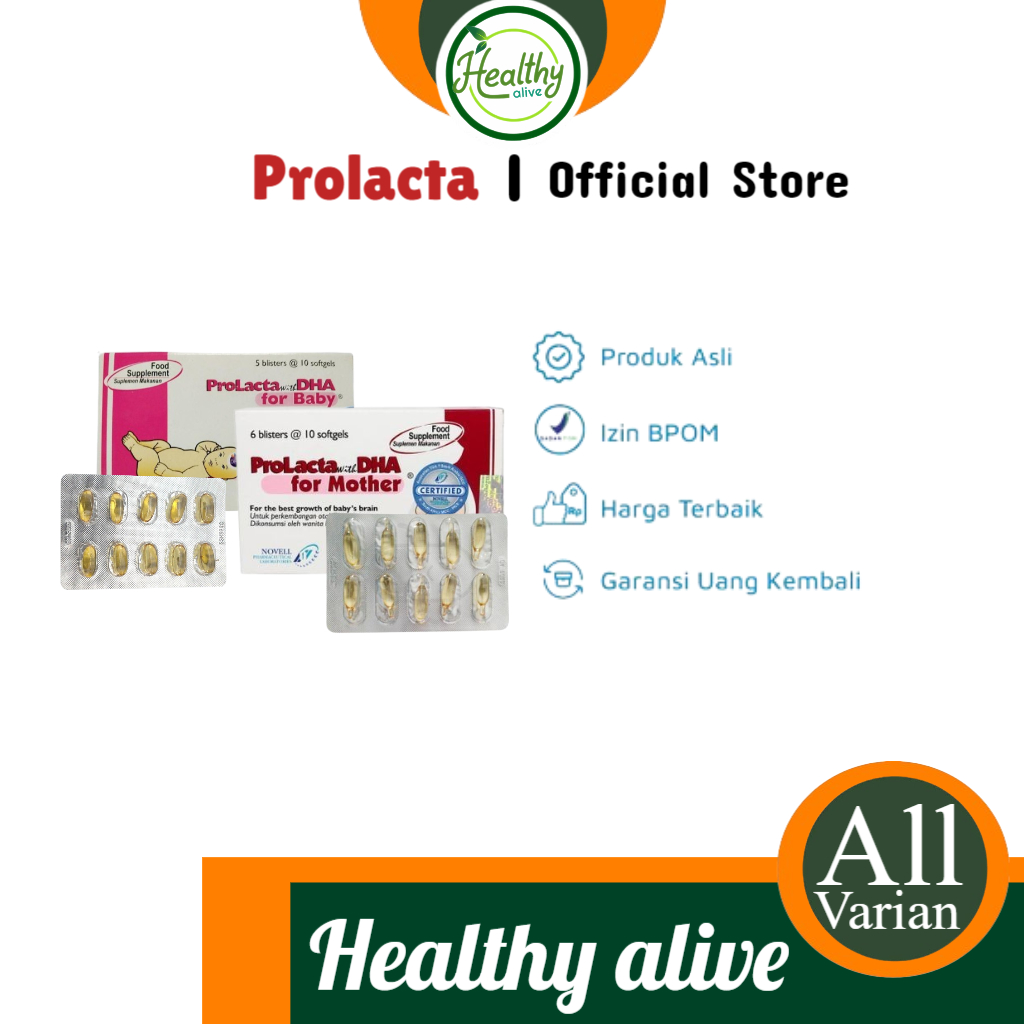 Jual Prolacta With DHA For Baby 50 Kapsul- For Mother 60 Kapsul ...