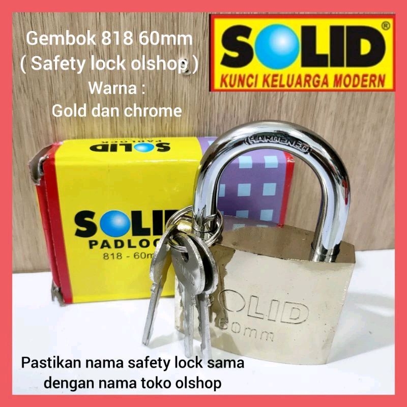 Jual Gembok 818 60mm solid | Shopee Indonesia