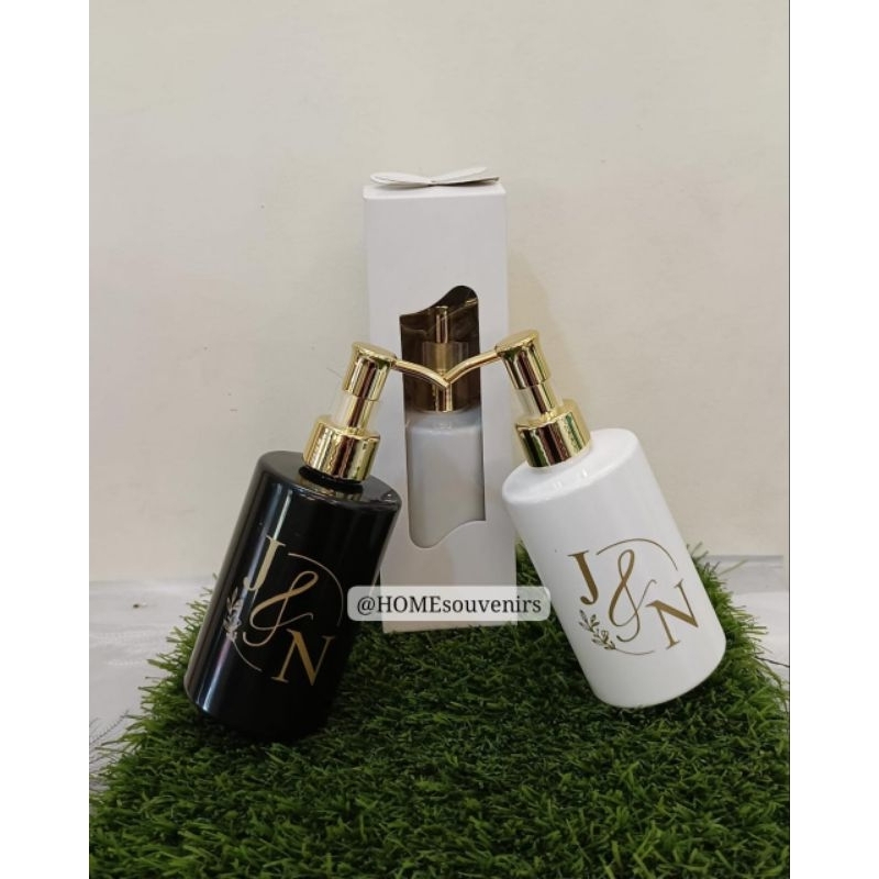 Jual Botol sabun pump glossy 250ml Custom cetak sablon + kemas | Shopee ...