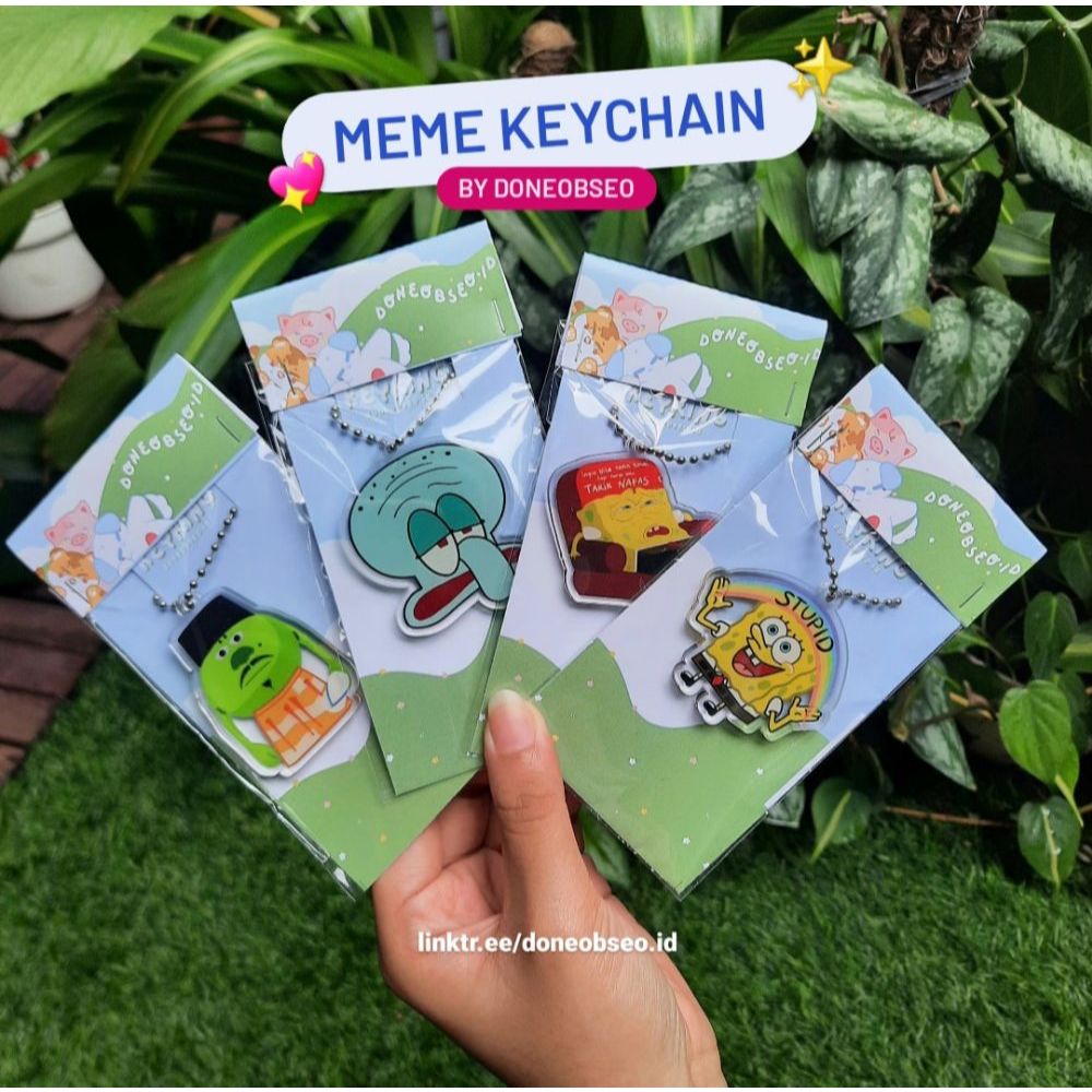 Jual DONEOBSEO.ID Meme Spongebob Acrylic Keychain / Gantungan Kunci ...
