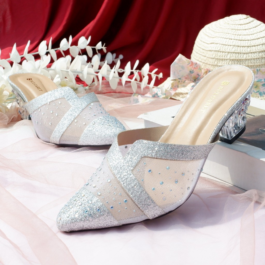 Jual Heels Kaca Pesta Kondangan 5cm Mewah BP 04 | Shopee Indonesia