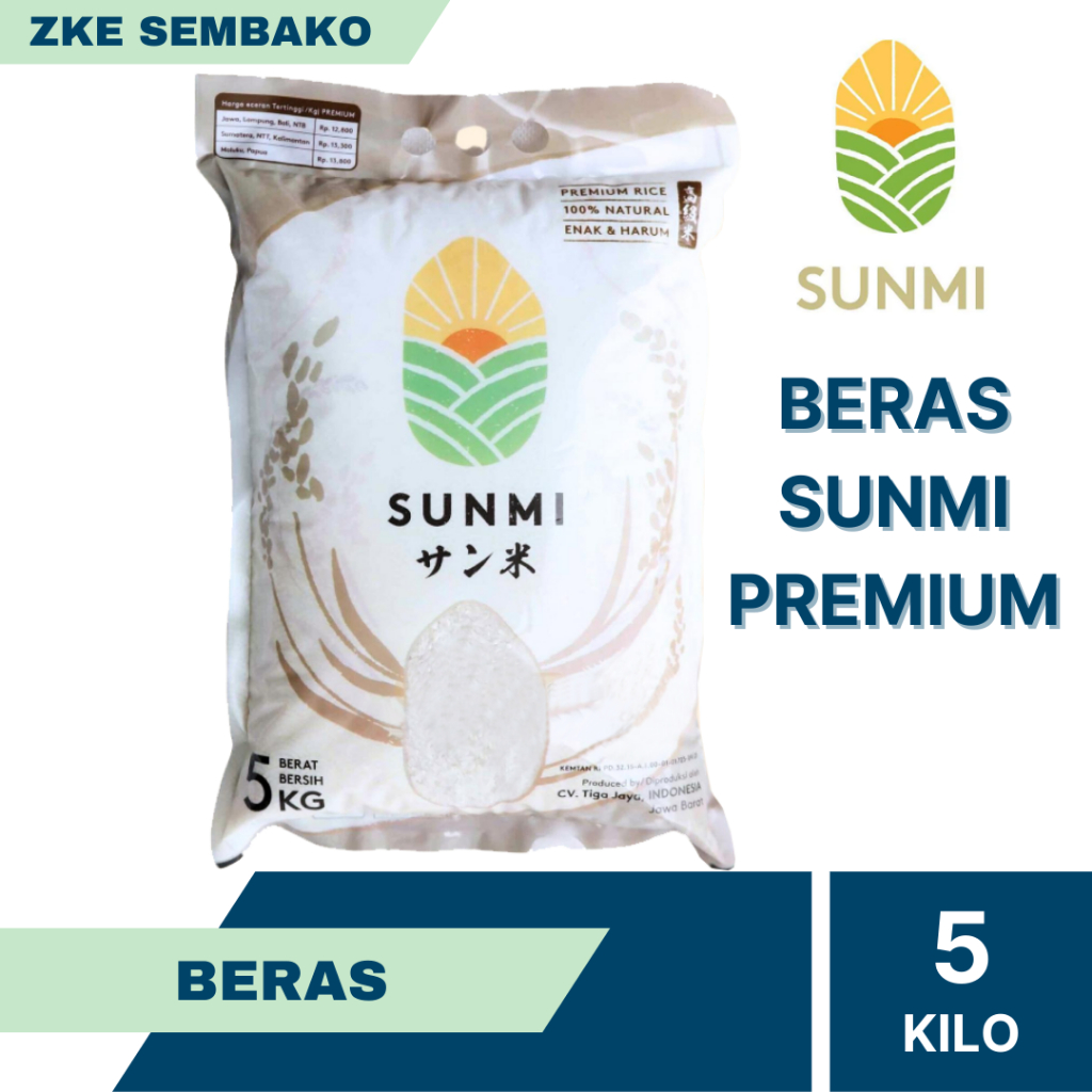 Jual Beras Premium Sunmi / Beras Pulen Sunmi 5kg | Shopee Indonesia