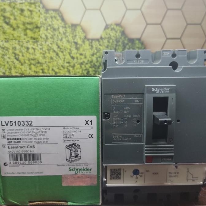 Jual MCCB Breaker CVS100F 3P 32A LV510332 TM32D 3Pole CVS 3Phase 3 Pole ...