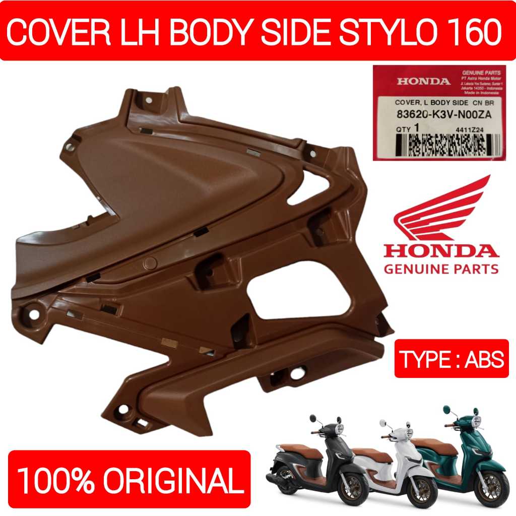 Jual COVER BODY SIDE KIRI STYLO 160 ABS COKELAT BAGIAN BAWAH JOK ...