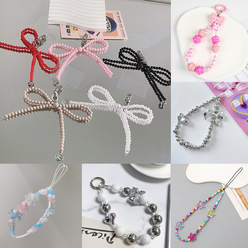 Jual Phone Strap Charm Star Ribbon Beads Gantungan Hp Manik Manik Lucu ...
