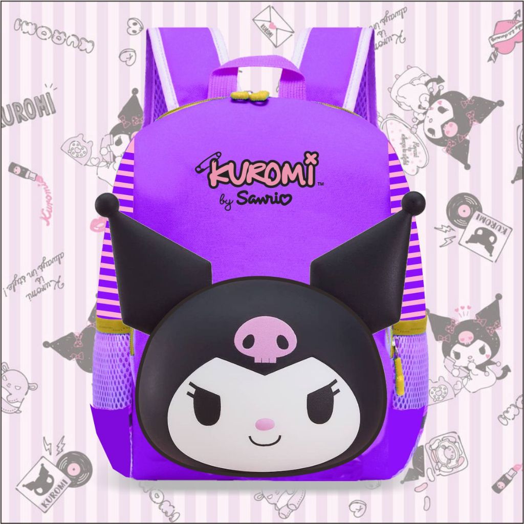 Jual TAS KUROMI FAYUS Tas Anak Perempuan Karakter Semi 3D VIRAL Tas Sekolah PAUD TK SD Bisa COD ...
