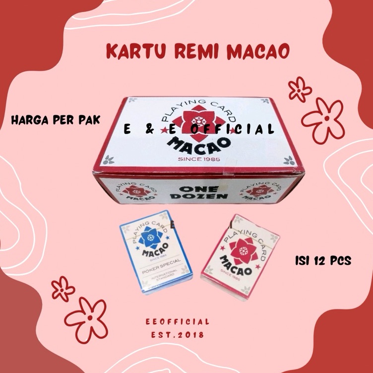 Jual ART E26V KARTU REMI MACAO KARTU REMI MACAU PLAYING CARD | Shopee ...