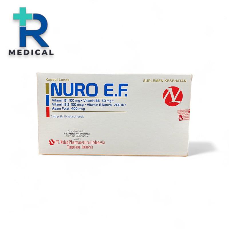 Jual NURO E.F BOX isi 30 Softgel Multivitamin B1, B6, B12, E, Asam Folat | Shopee Indonesia