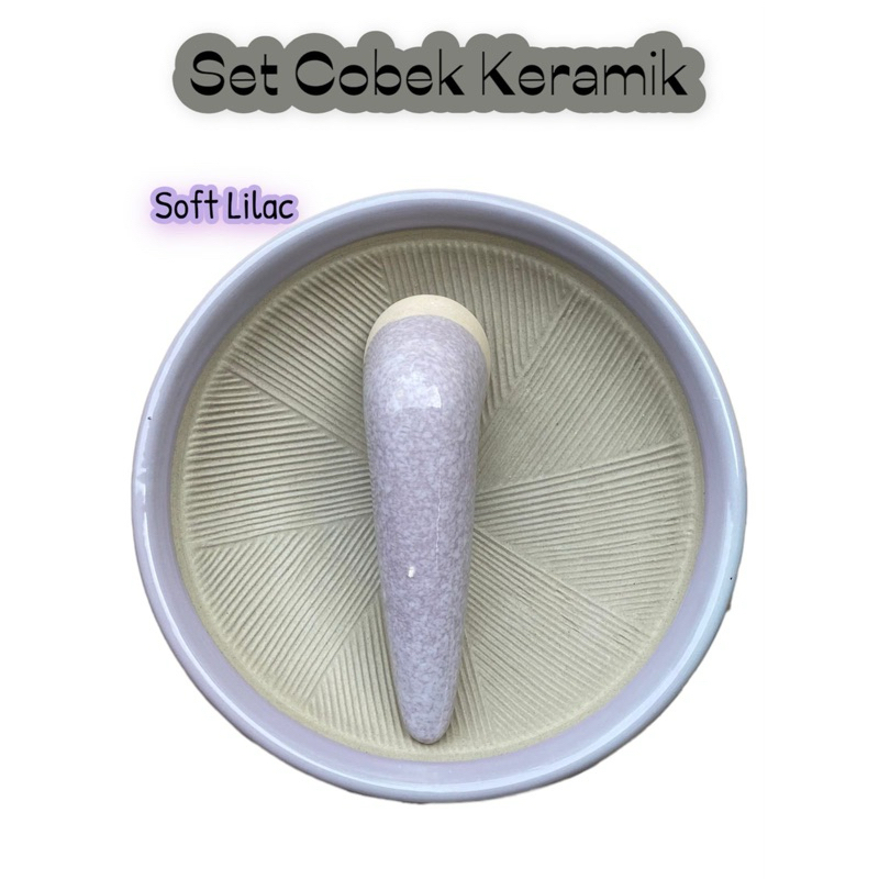 Jual Set Cobek Keramik Estetik Cobek Viral / Uleg Keramik / Cobek ...