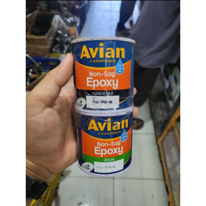 Jual Lem epoxy AVIAN Non SAG 2 komponen 800gr set / lem kayu besi kaca ...