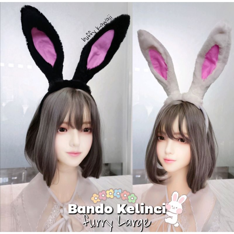 Jual Bando kelinci Large furry [ BISA GROSIR ] usagi bunny headband ...