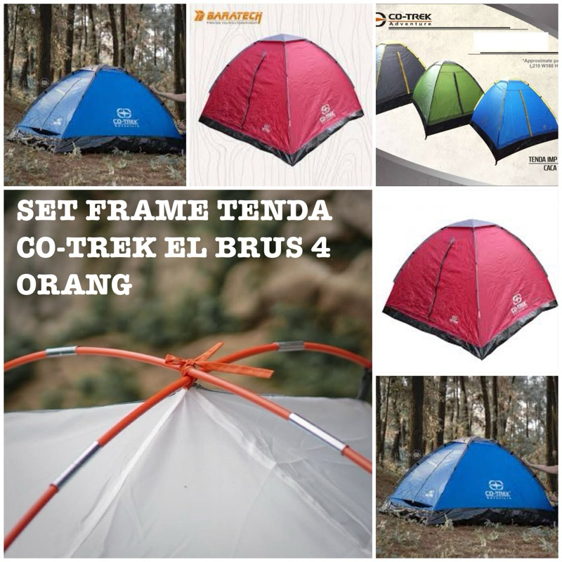 Jual Set frame tenda co-trek elbrus 4 orang set rangka tenda co-trek ...