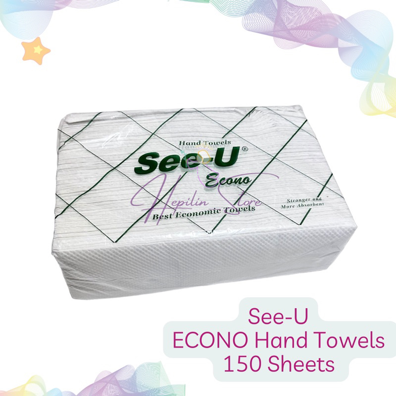Jual See-U Hand Towels 150 sheets / Tissu Econo Green isi 150 Lembar ...
