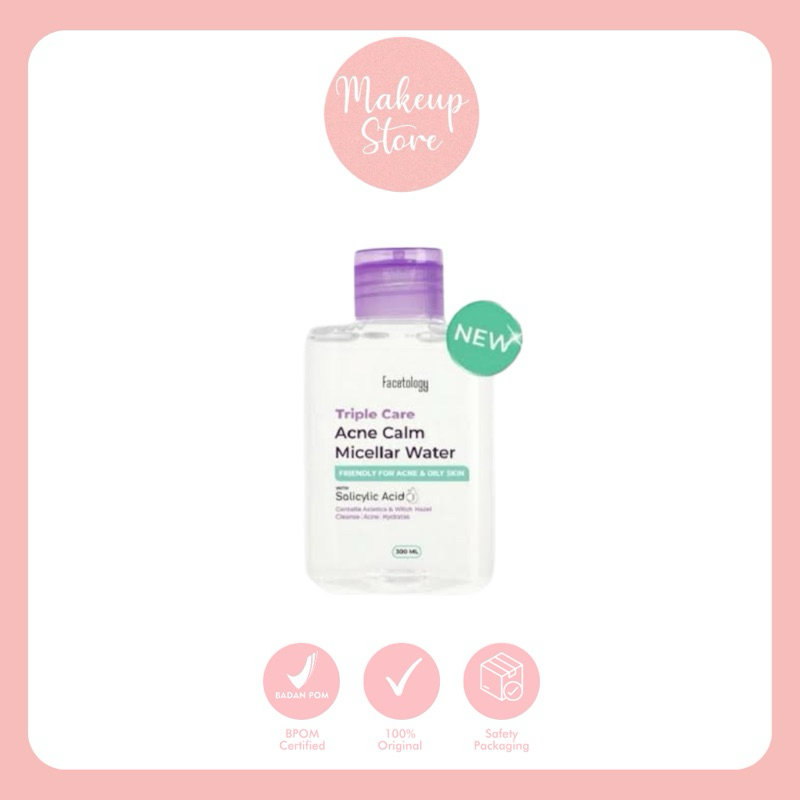 Jual FACETOLOGY Triple Care Acne Calm Micellar Water 300ML Pembersih ...