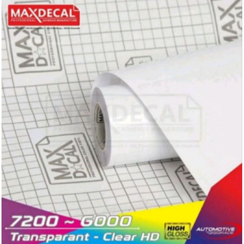 Jual Stiker Skotlet Maxdecal Max Decal Clear Glossy 7200 G000 Transparan bening Glossy | Shopee ...