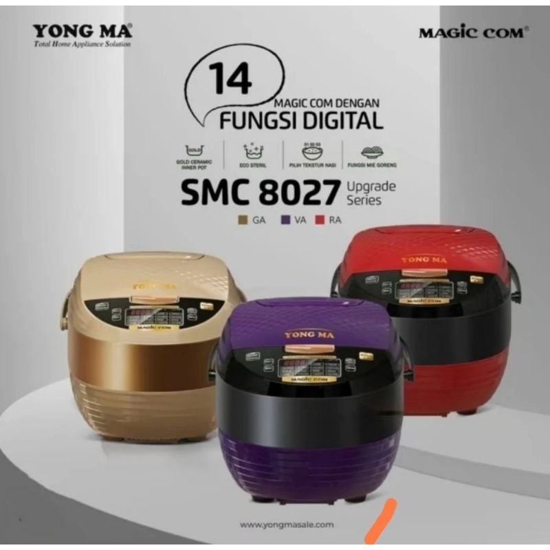Jual YONG MA Magic Com 2 Liter SMC 8027 Upgrade - New 8027 Gold ...