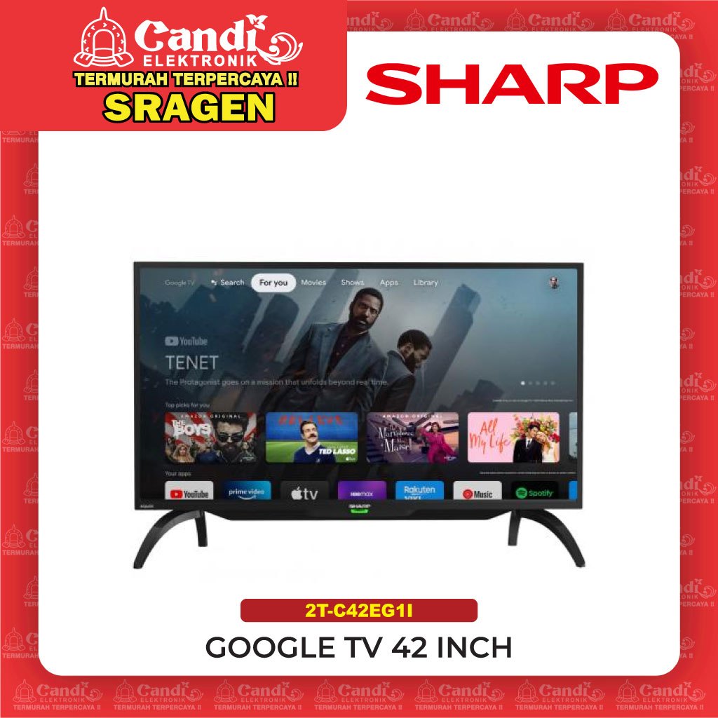 Jual SHARP Google Tv Led 42 Inch Full HD - 2T-C42EG1I | Shopee Indonesia