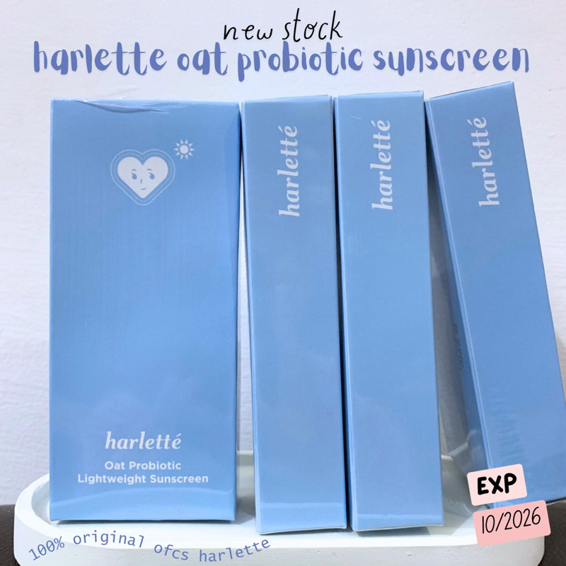 Jual [NEW] Harlette Oat Probiotic Lightweight Sunscreen SPF50 PA ...