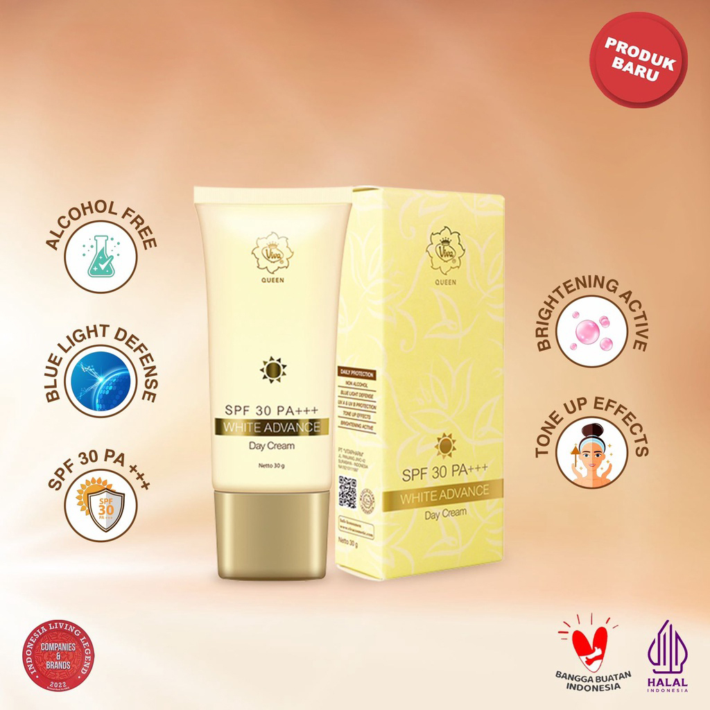 Jual Neo VIVA Queen White Advance Day SUNSCREEN Cream SPF 30 PA+++ with ...