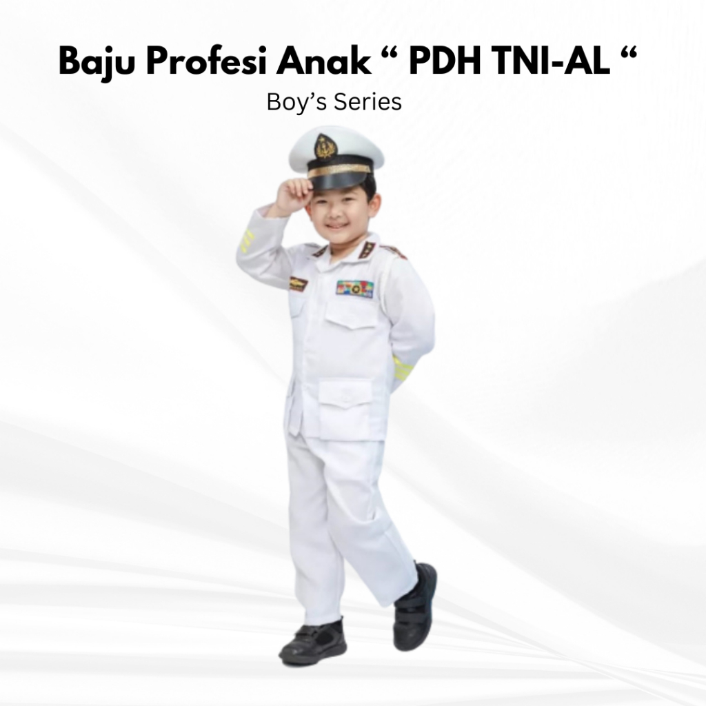 Jual Baju PDH TNI AL Anak Laki - Laki Angkatan Laut Custom Profesi Seragam Karnaval TK PAUD ...