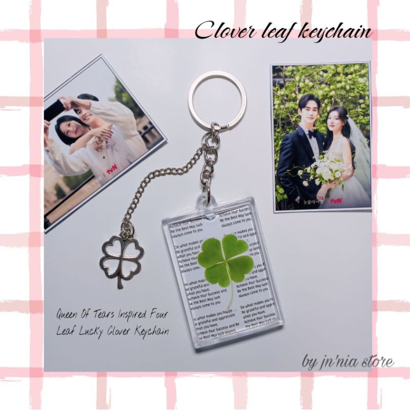 Jual Gantungan kunci daun semanggi | Queen of tears | Clover leaf ...