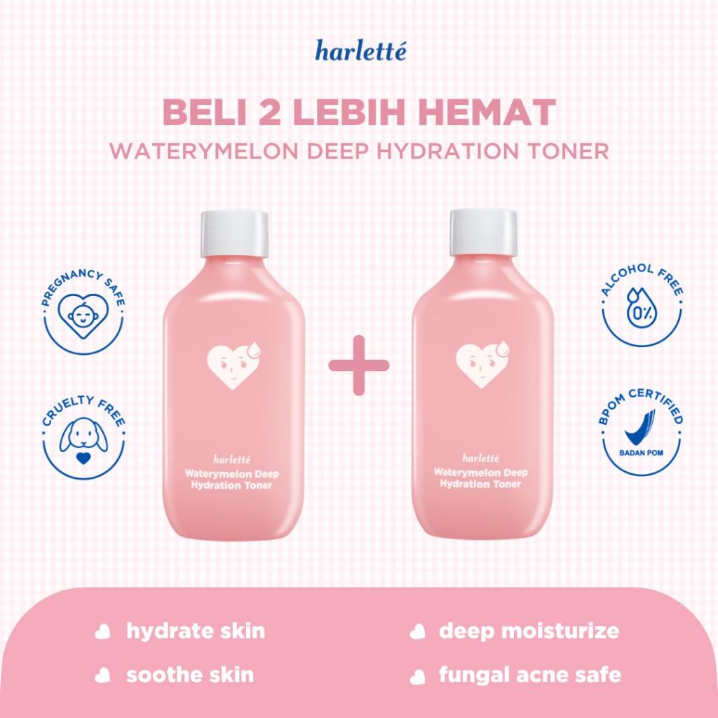 Jual [BELI 2 LEBIH HEMAT] Harlette Waterymelon Deep Hydration Toner ...