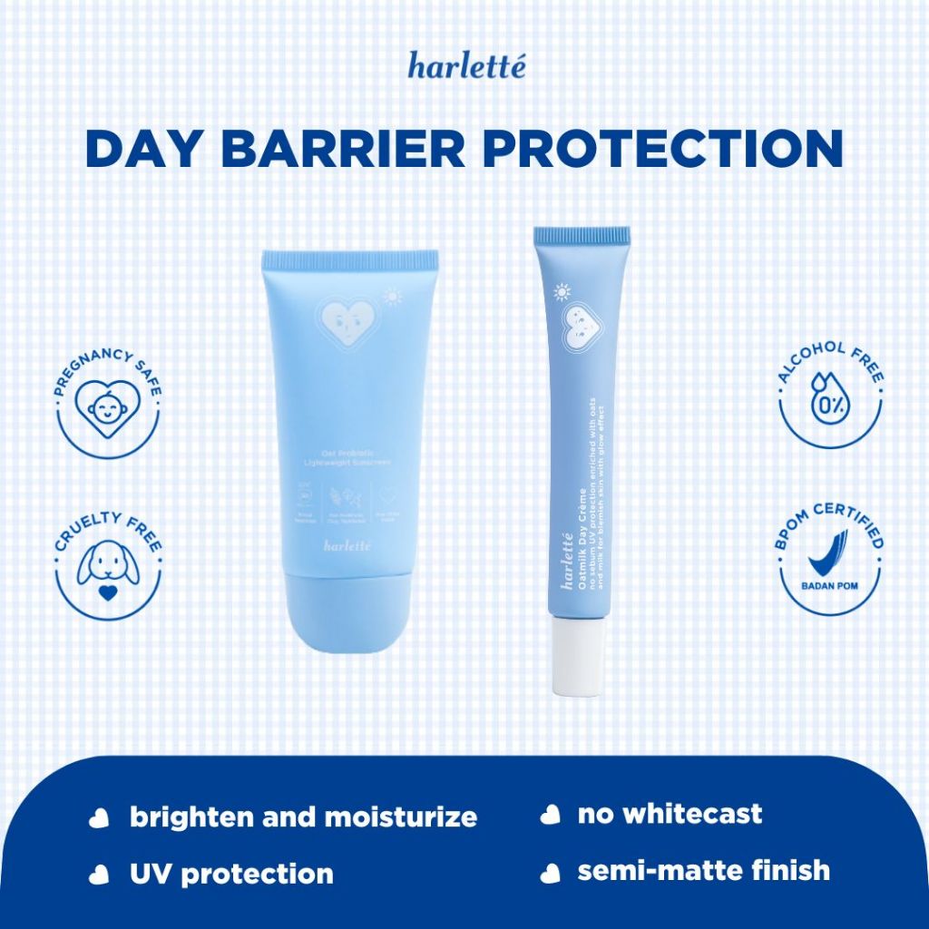 Jual [2 PCS BUNDLING SUNSCREEN] Harlette Oat Probiotic Lightweight ...