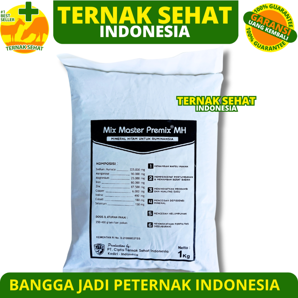 Jual Mineral Hitam Sapi MIX MASTER PREMIX MINERAL HITAM 1 KG - Mencegah ...