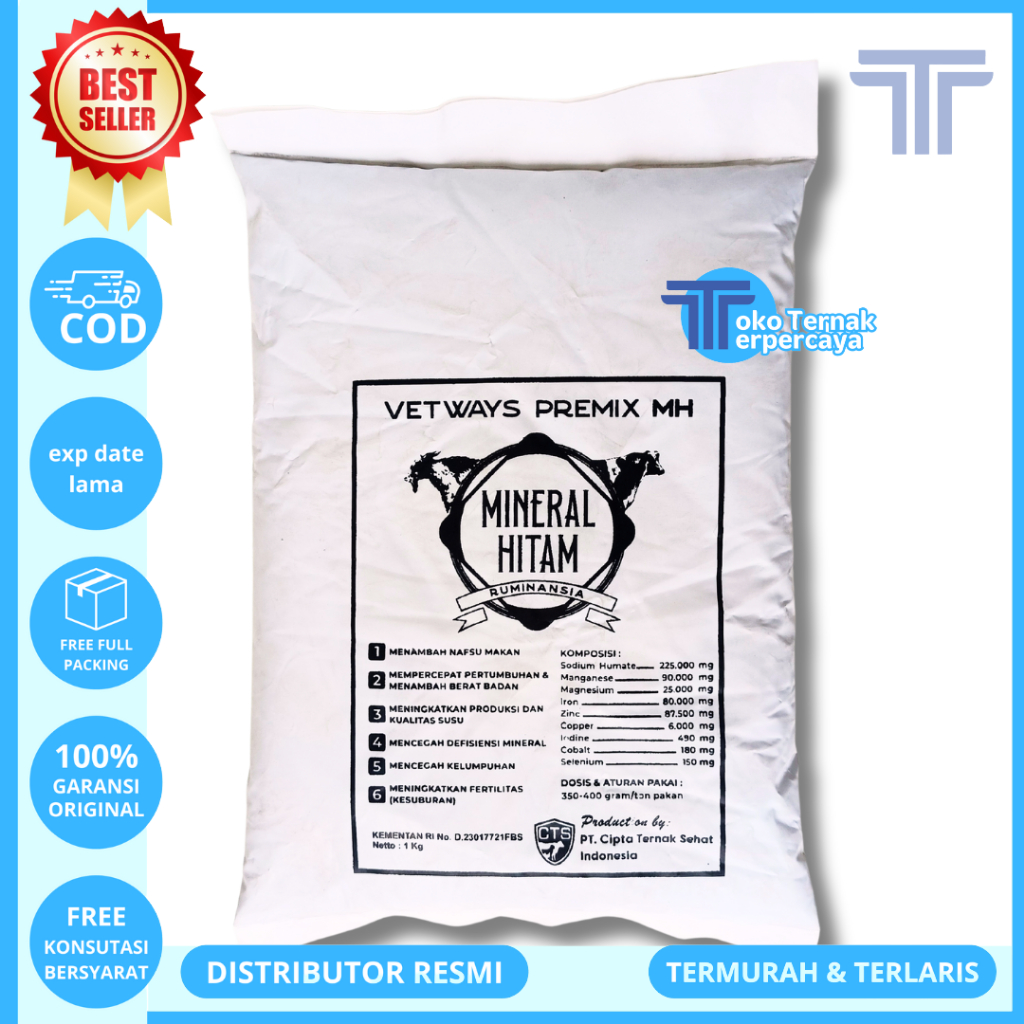 Jual VETWAYS MINERAL HITAM 1 KG - Mineral Sapi Penguat Tulang Kuku ...