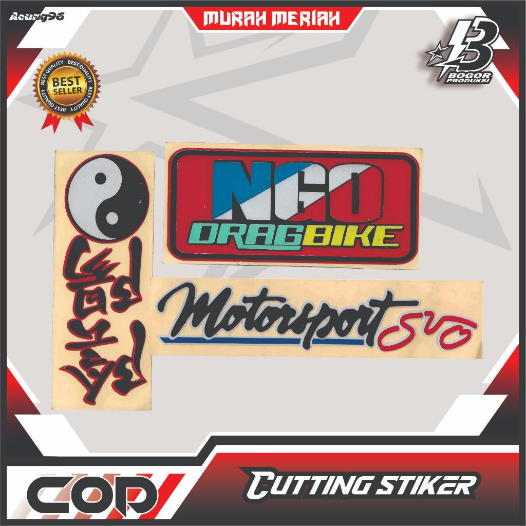 Jual STIKER CUTTING NGO/MOTOSPORT/YINYANG STIKER MOTOR/HELM/ | Shopee ...