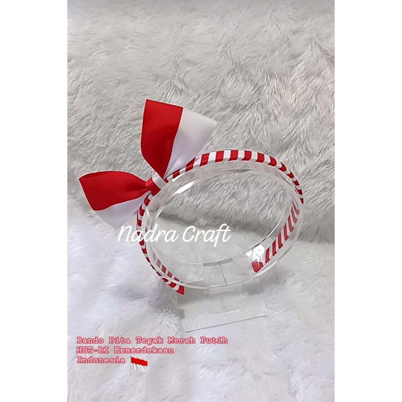 Jual Nadra Craft ~ Handmade Bando Cute Merah Putih | Shopee Indonesia