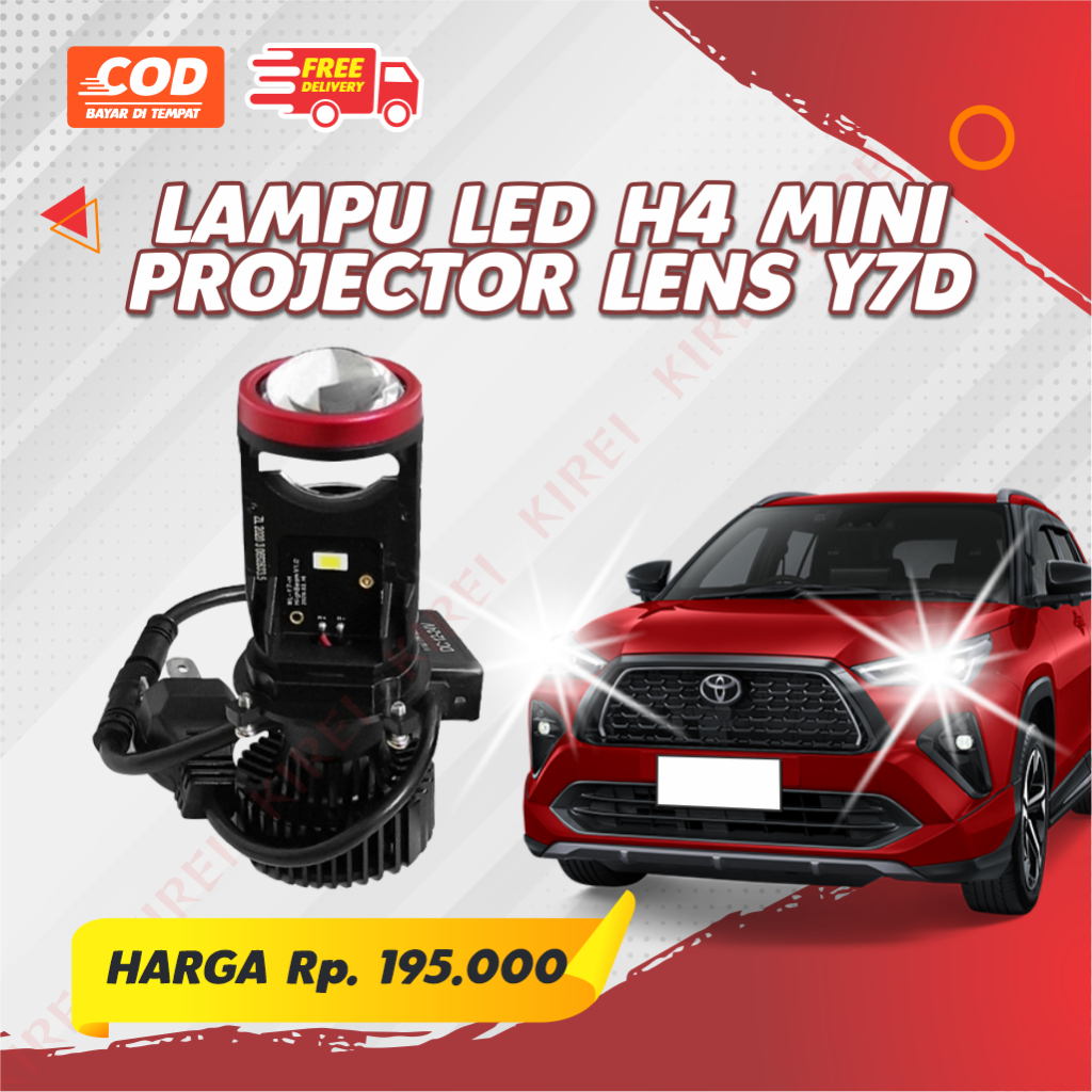 Jual Lampu Mobil LED H4 Mini Projector Lens Y7D | Lampu Mobil Super ...