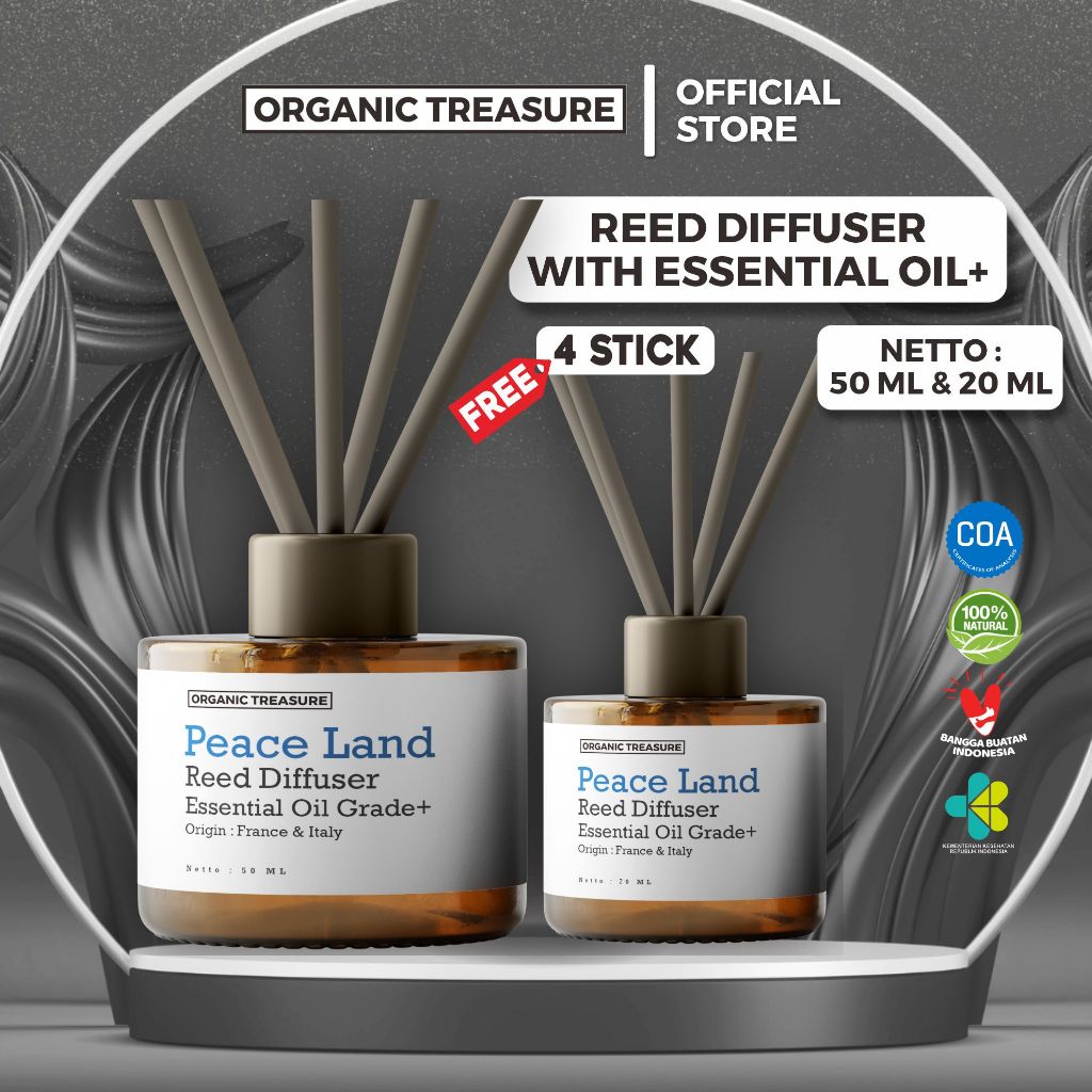 Jual ORGANIC TREASURE - Reed Diffuser with Essential Oil Grade+ All ...