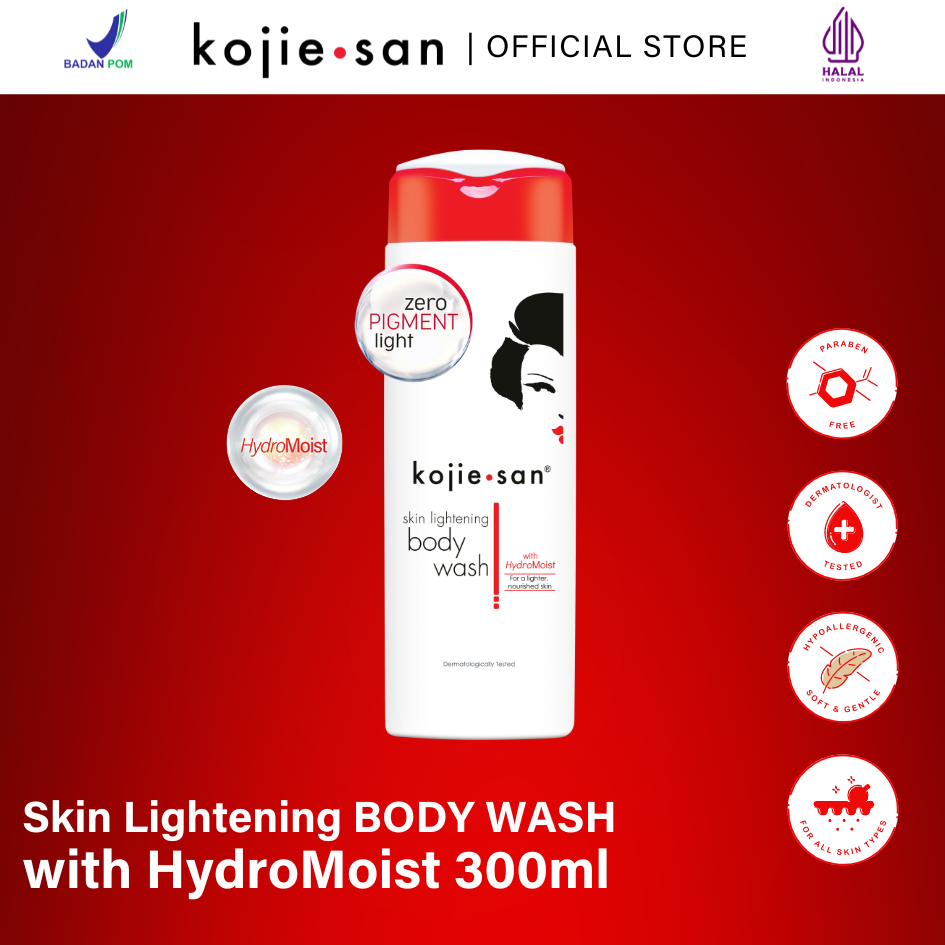 Jual KOJIE SAN Skin Lightening Body Wash w/ Hydromoist 300 ml | Shopee ...