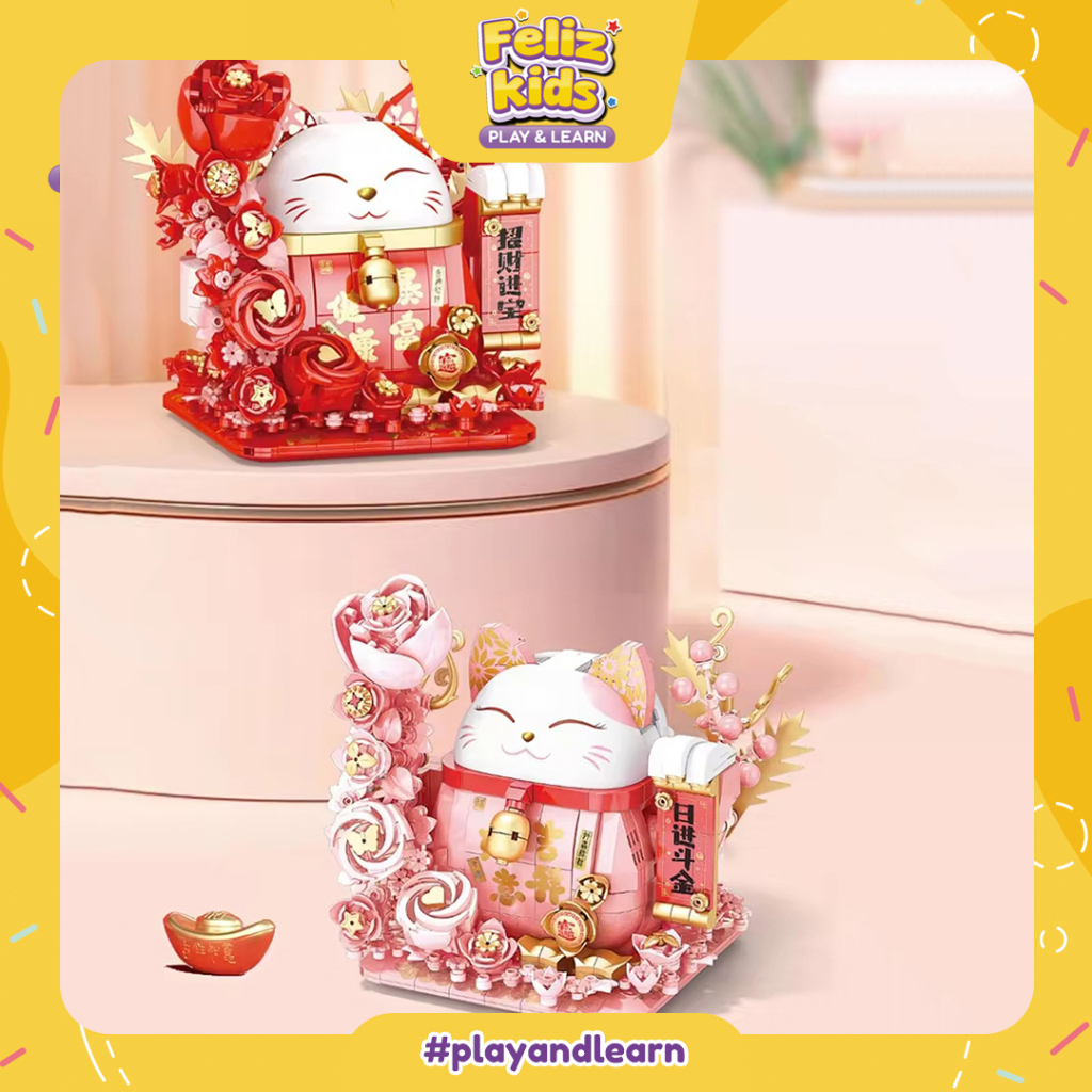 Jual [FELIZKIDS] [LG56] Lucky Cat Block Bricks Balok Susun Kucing Hoki ...