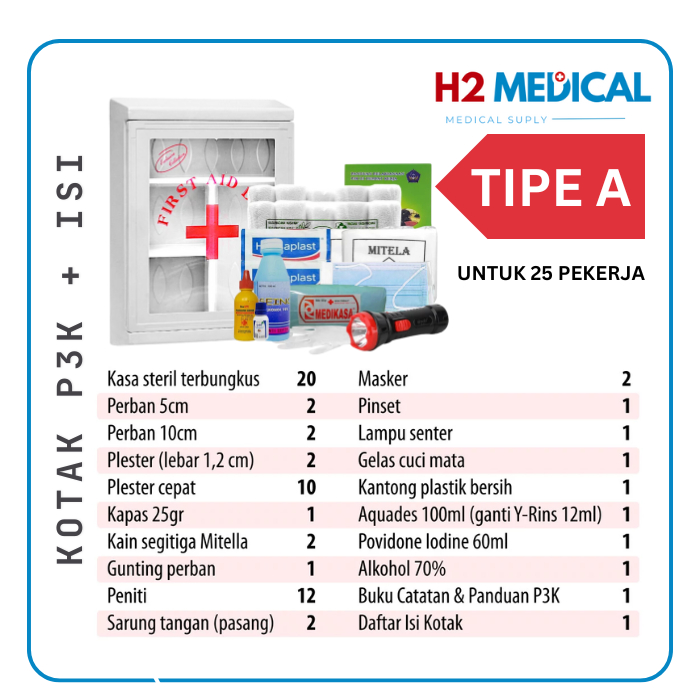 Jual Kotak P3K Plus Isi Lengkap A - B - C termurah Perlengkapan Medis ...