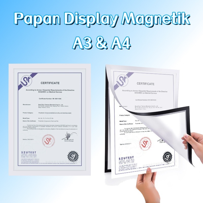 Jual Papan Display Magnetik A3&A4 Magnetic Display Board Papan Tampilan ...
