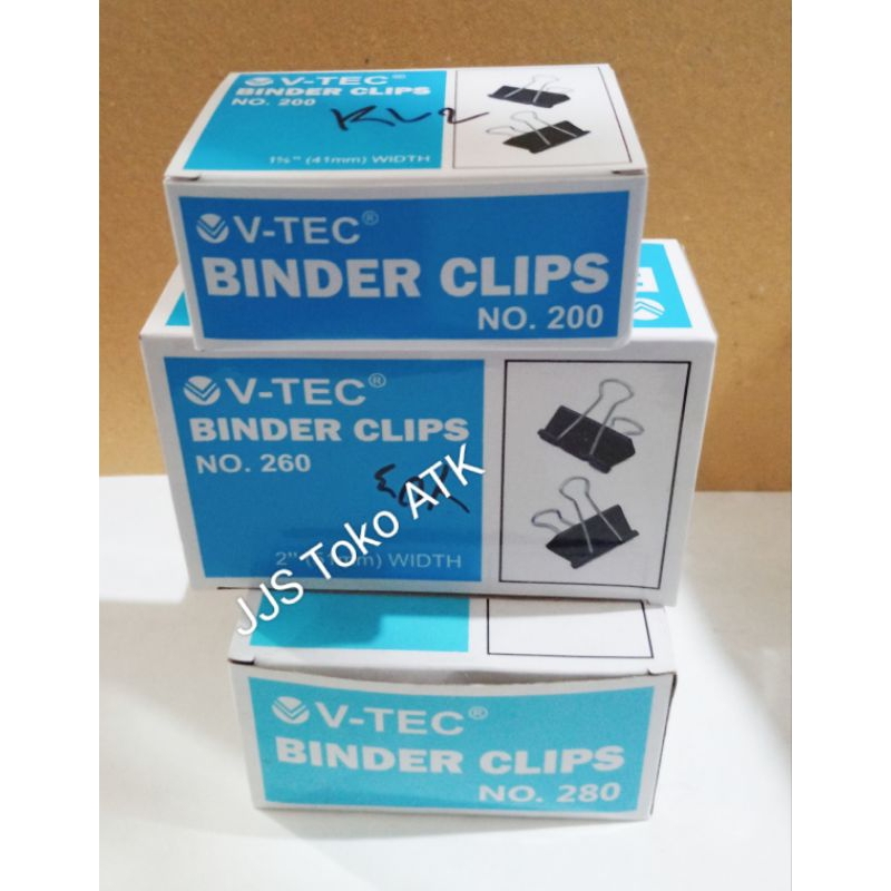 Jual Binder Clip No. 200 260 280 (per kotak) | Shopee Indonesia