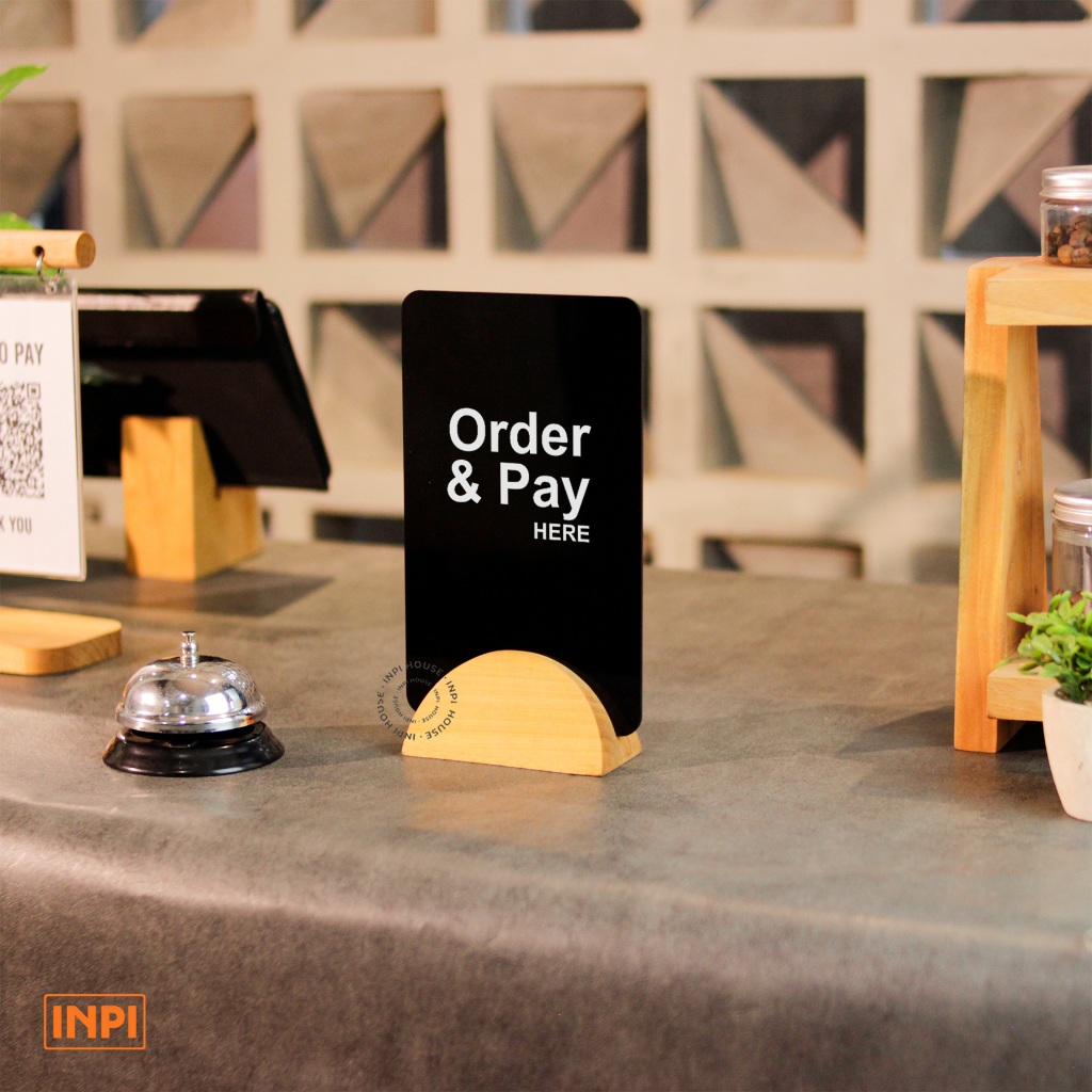 Jual INPI HOUSE Signage Order & Pay - Papan Tanda Area Kasir, Memesan ...