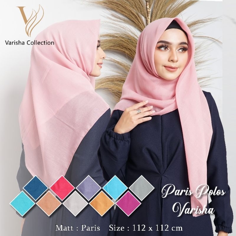 Jual VARISHA 3# Kerudung Segiempat Hijab Paris Polos VARISHA Collection | Shopee Indonesia